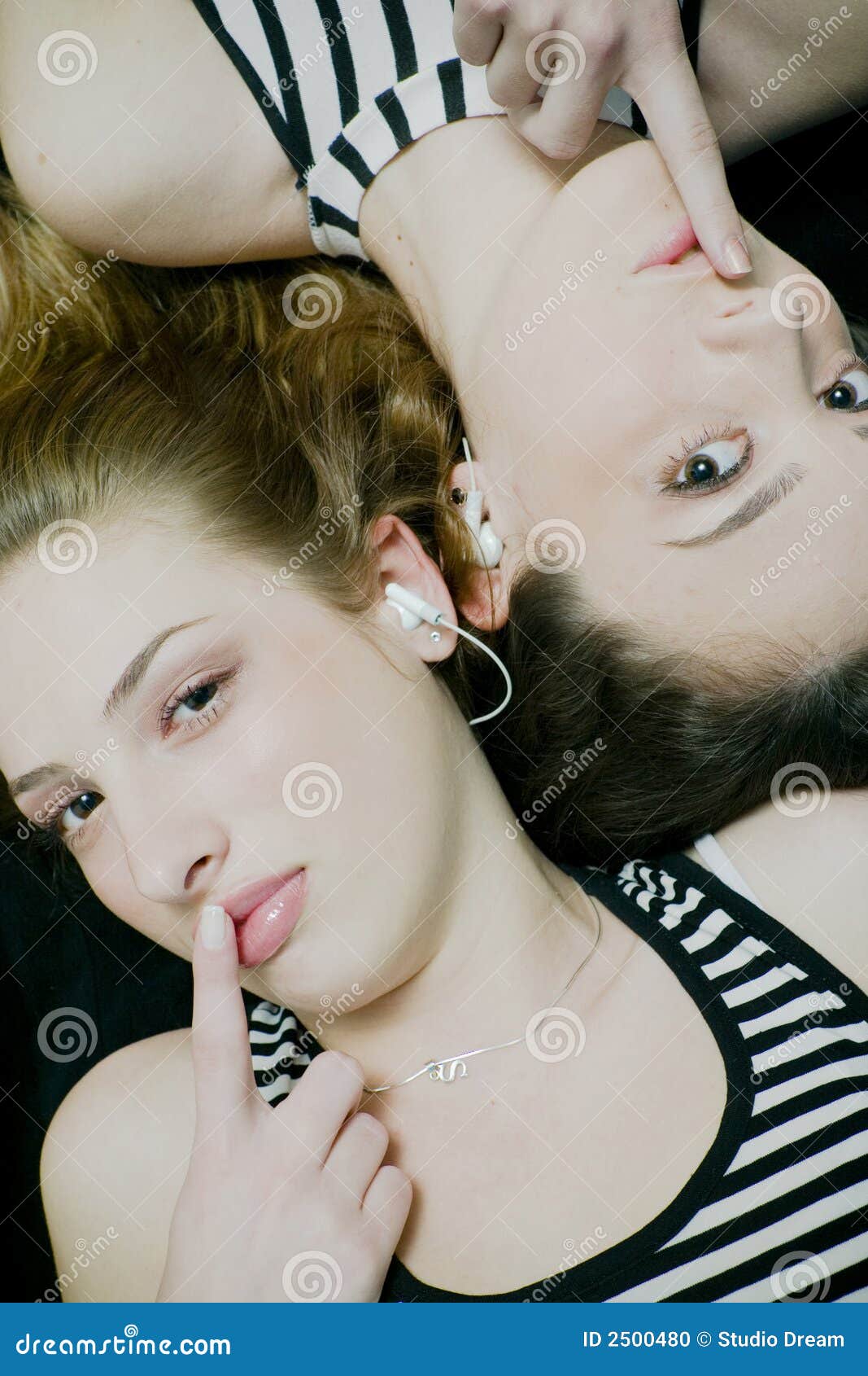 Secretive music girls stock photo. Image of secretive - 2500480