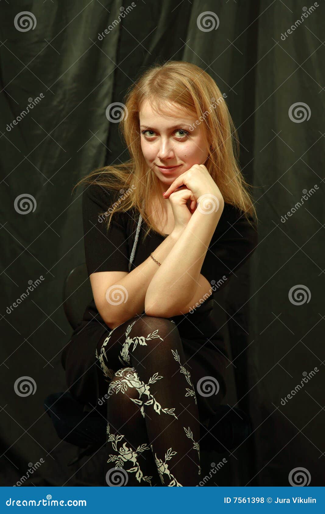 Secretive smile stock photo. Image of clothes, smile, youth - 7561398