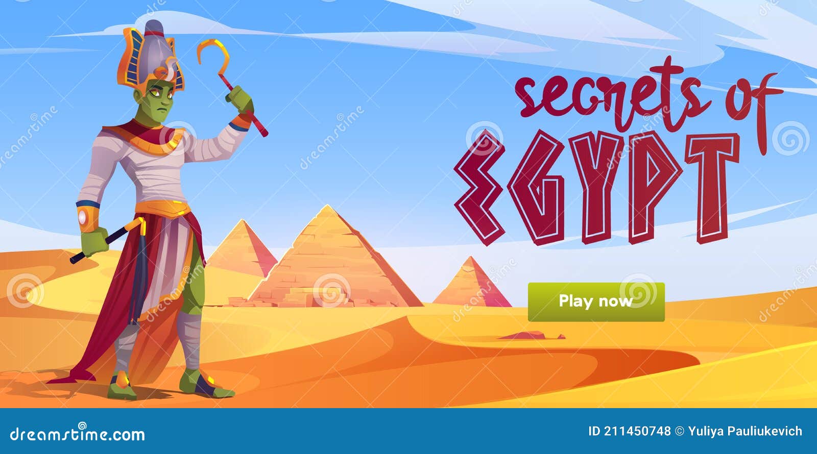Secrets of Egypt Computer Game Interface with Ra Stock Vector ...