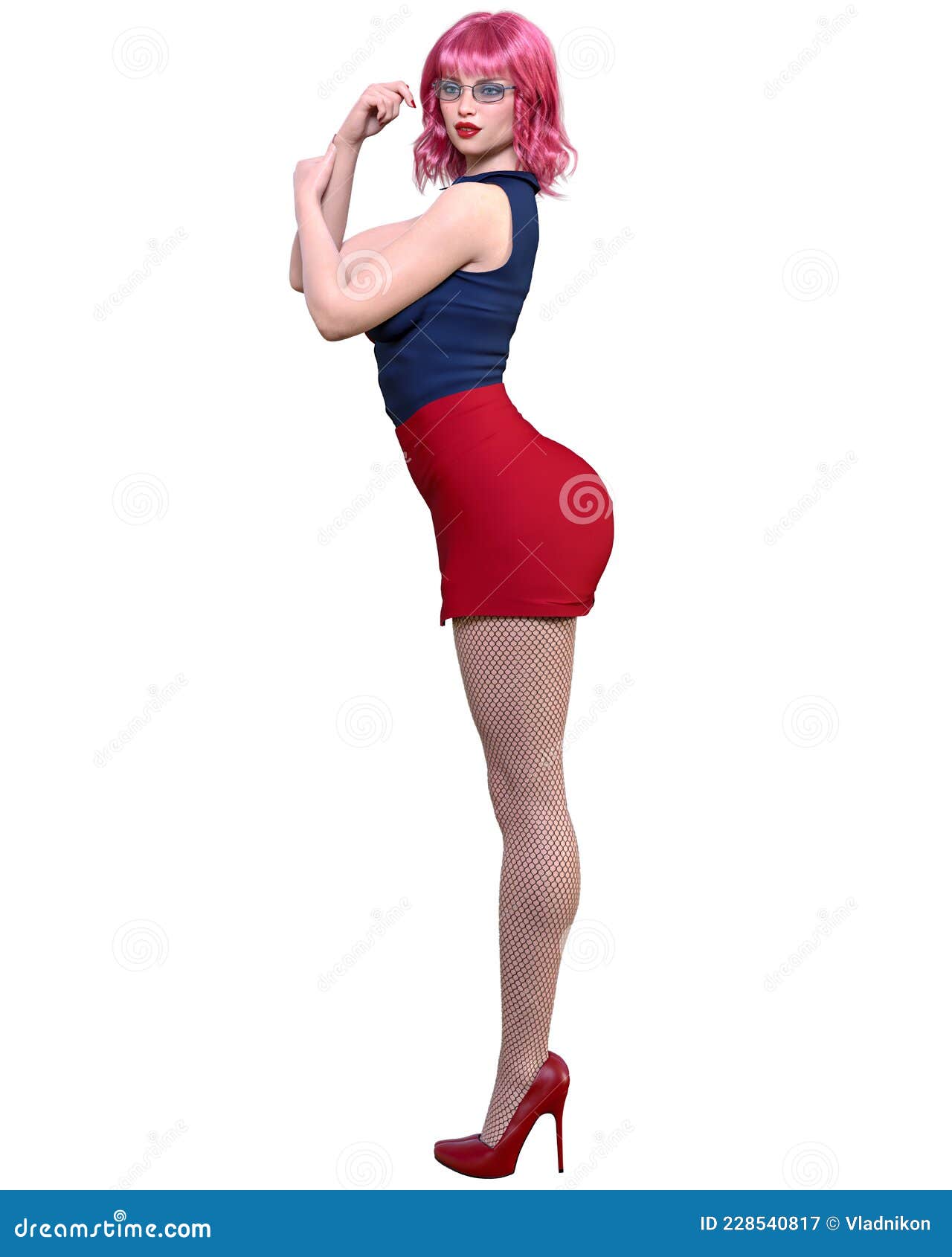 Secrétaire Blonde Illustration Stock Illustration Du Mode 228540817