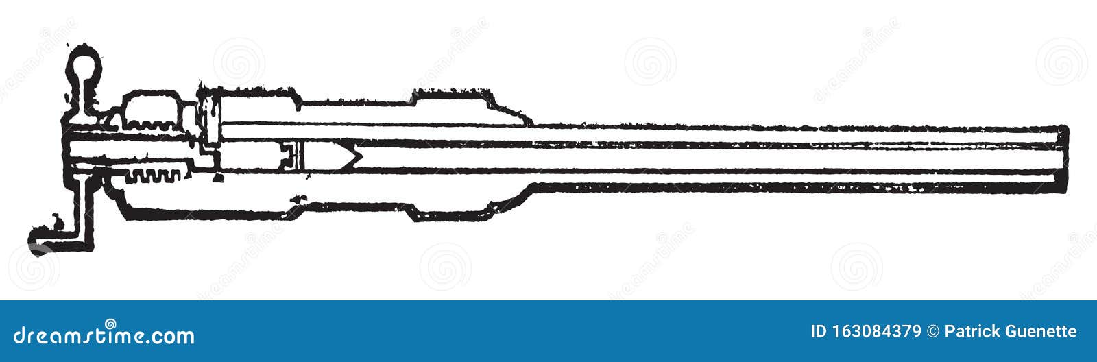 Section Barrel Armstrong Breech-loading Old Engraving Stock Vector ...