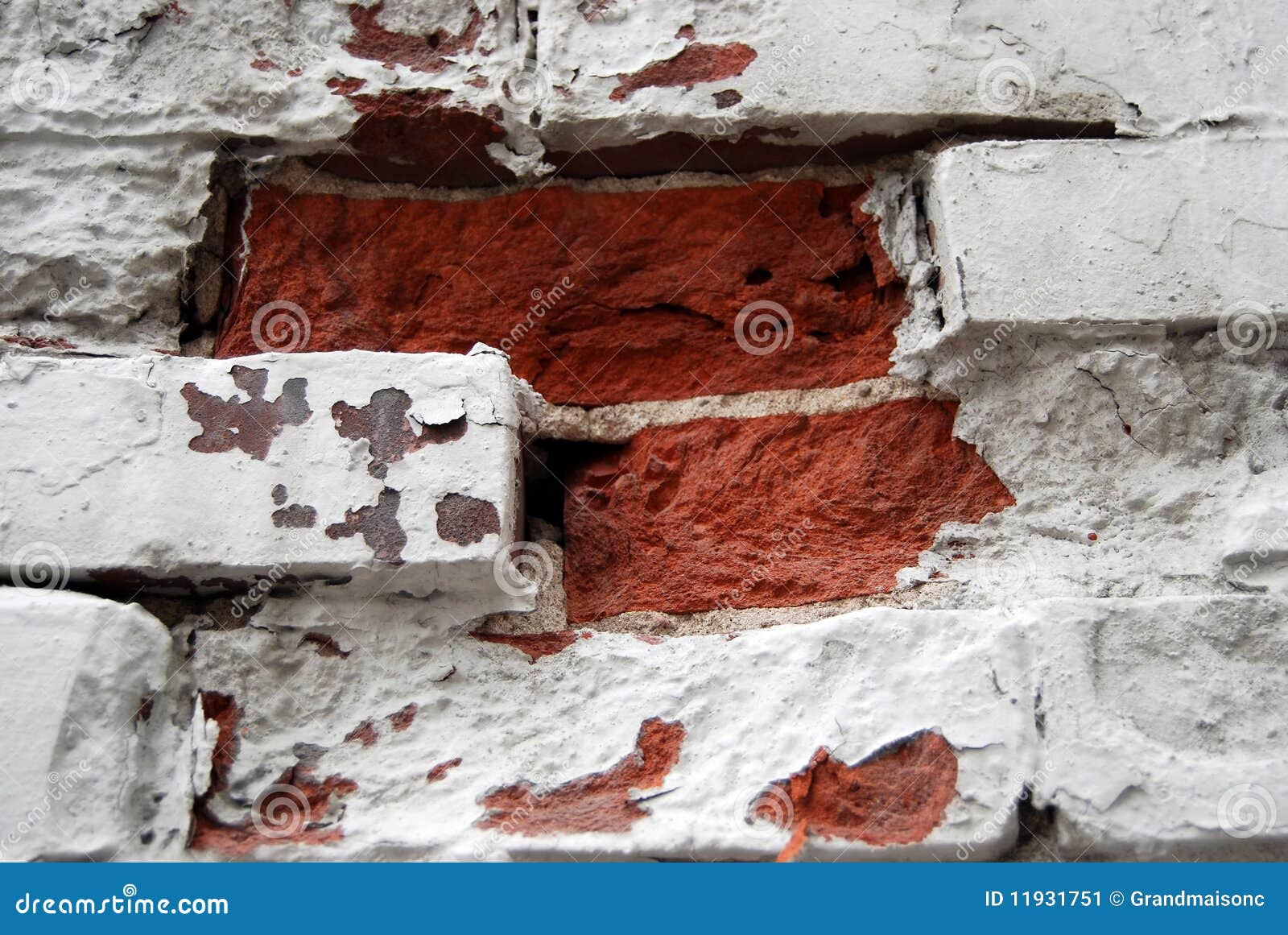 Section of brick wall stock image. Image of eroding, mortar - 11931751