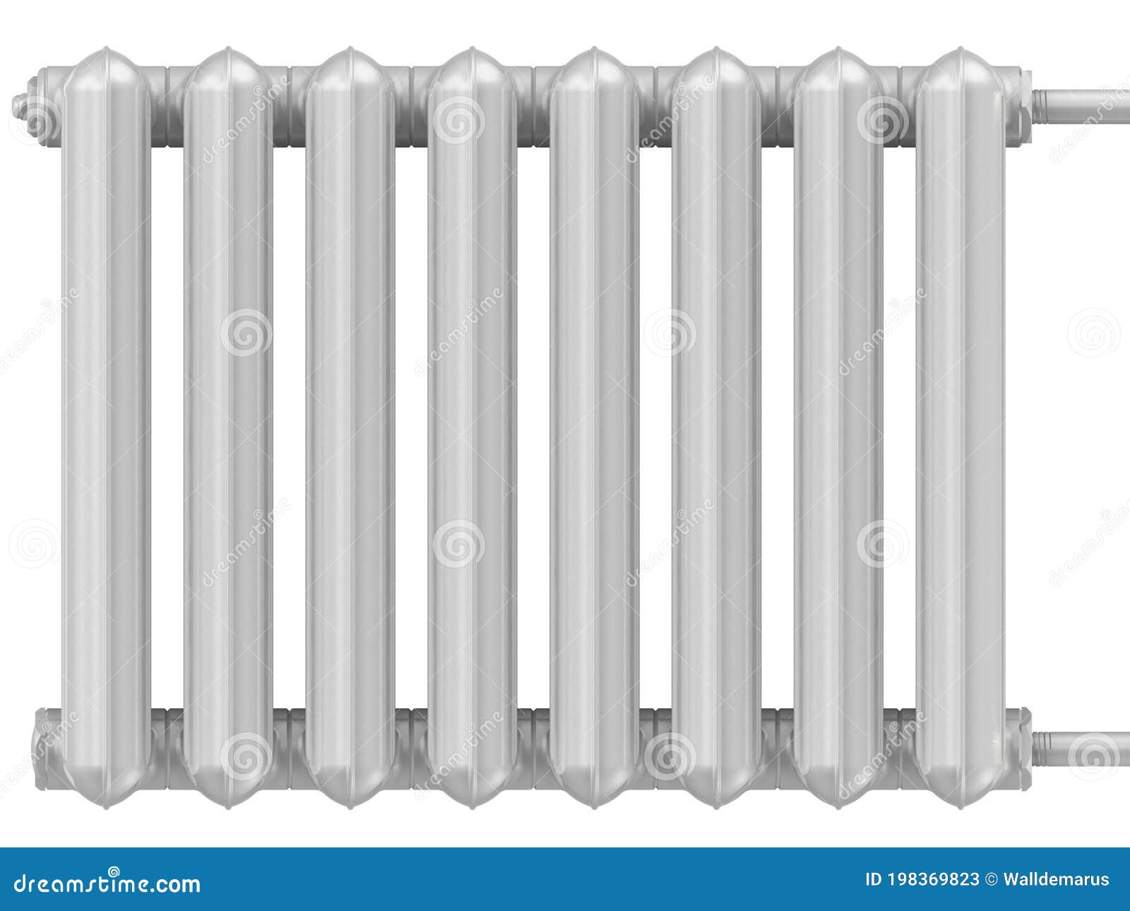 Section of Heating Radiator Stock Illustration - Illustration of object ...