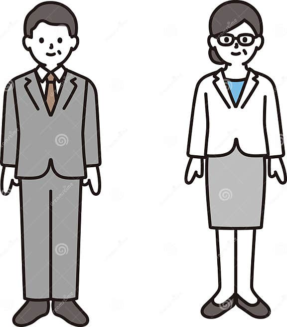 Section Chief and Section Chief’s Wife Stock Vector - Illustration of ...