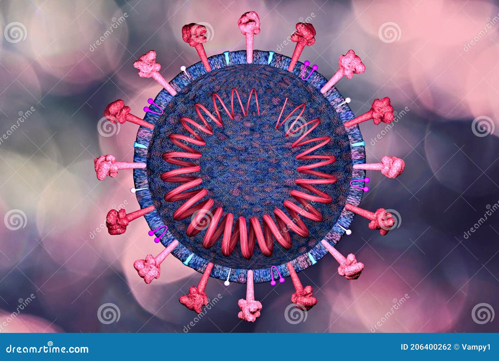 Section Of The Coronavirus. Microscopic View Of Covid-19. How SARS-Cov ...