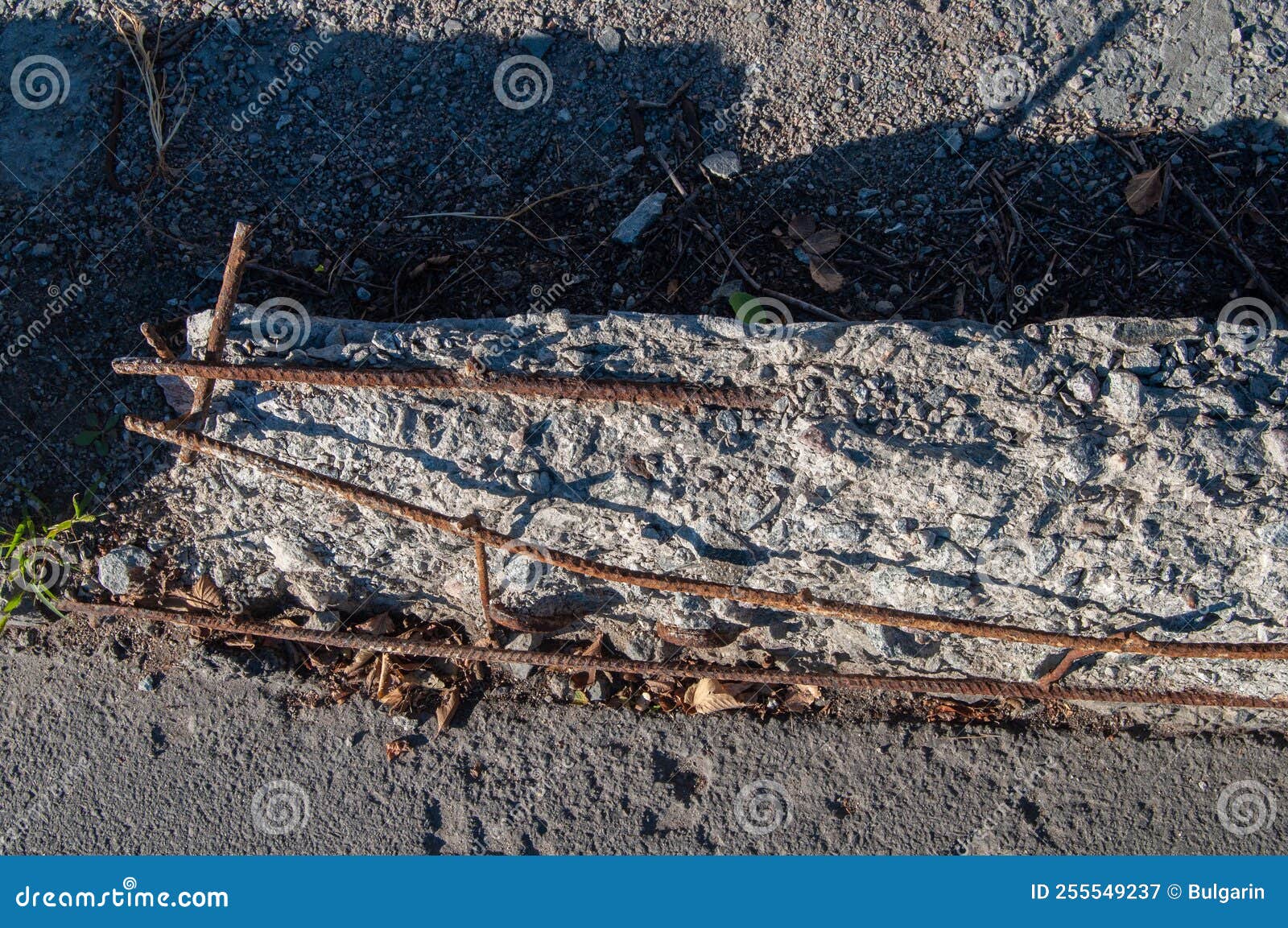 Section of the Destroyed Concrete Structure Stock Image - Image of ...