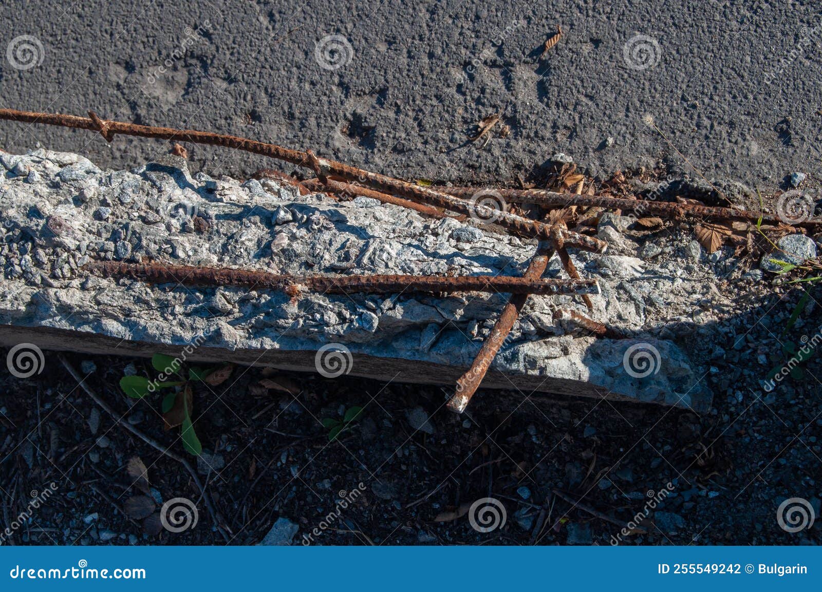 Section of the Destroyed Concrete Structure Stock Photo - Image of ...