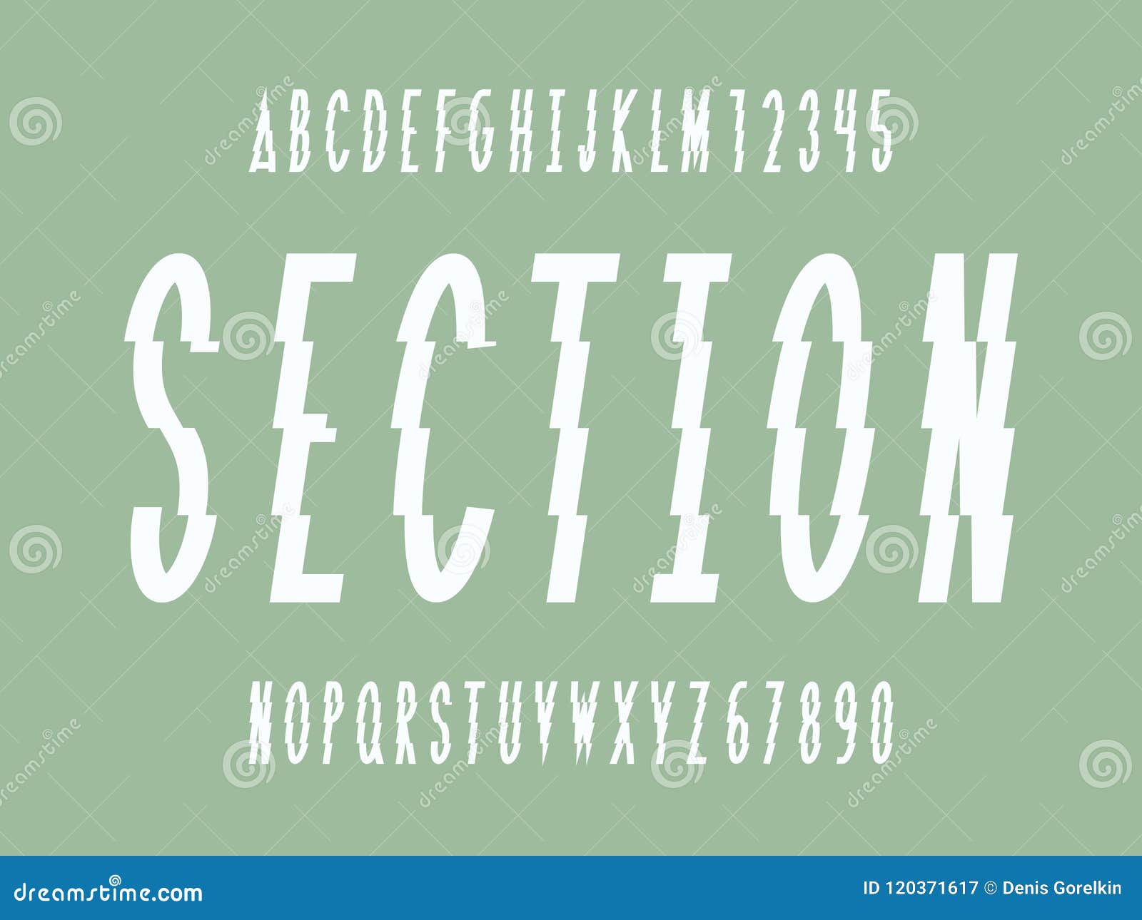 Section Font. Vector Alphabet Stock Vector - Illustration of trendy ...
