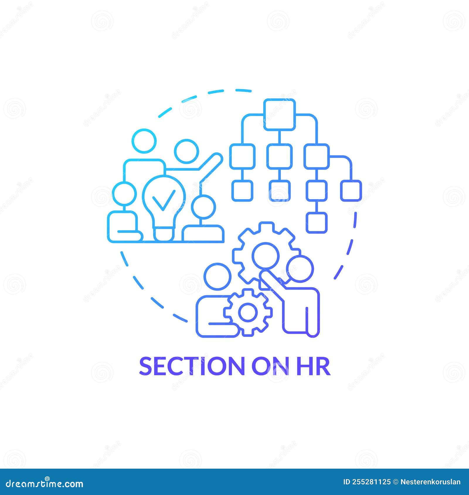 Section on HR Blue Gradient Concept Icon Stock Vector - Illustration of ...