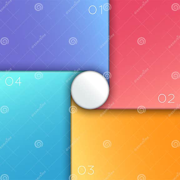 Centre Circle Sections 1 To 4 Infographic Template Stock Vector ...