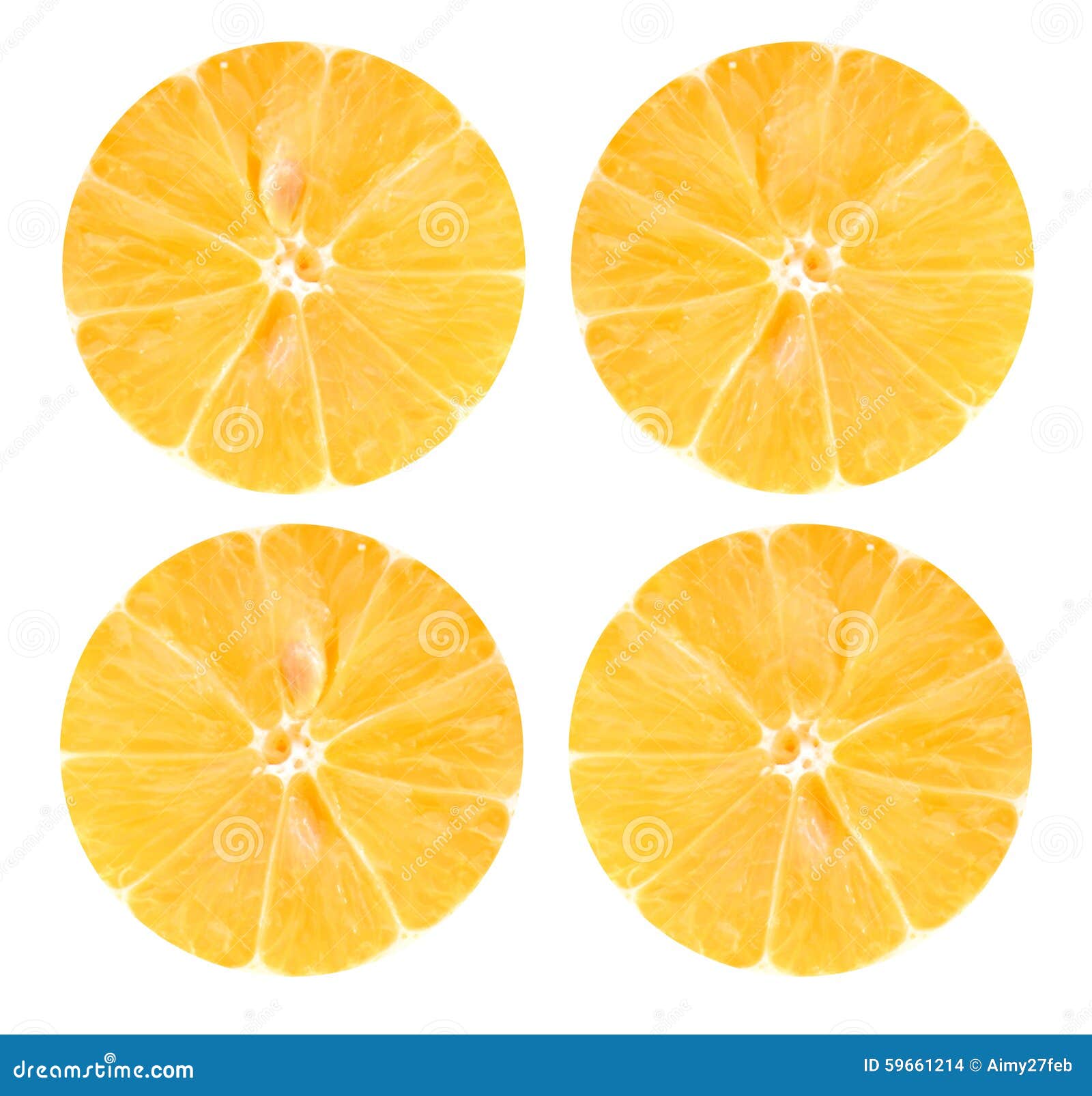 Section Lemon with Details on White Background Stock Photo - Image of ...