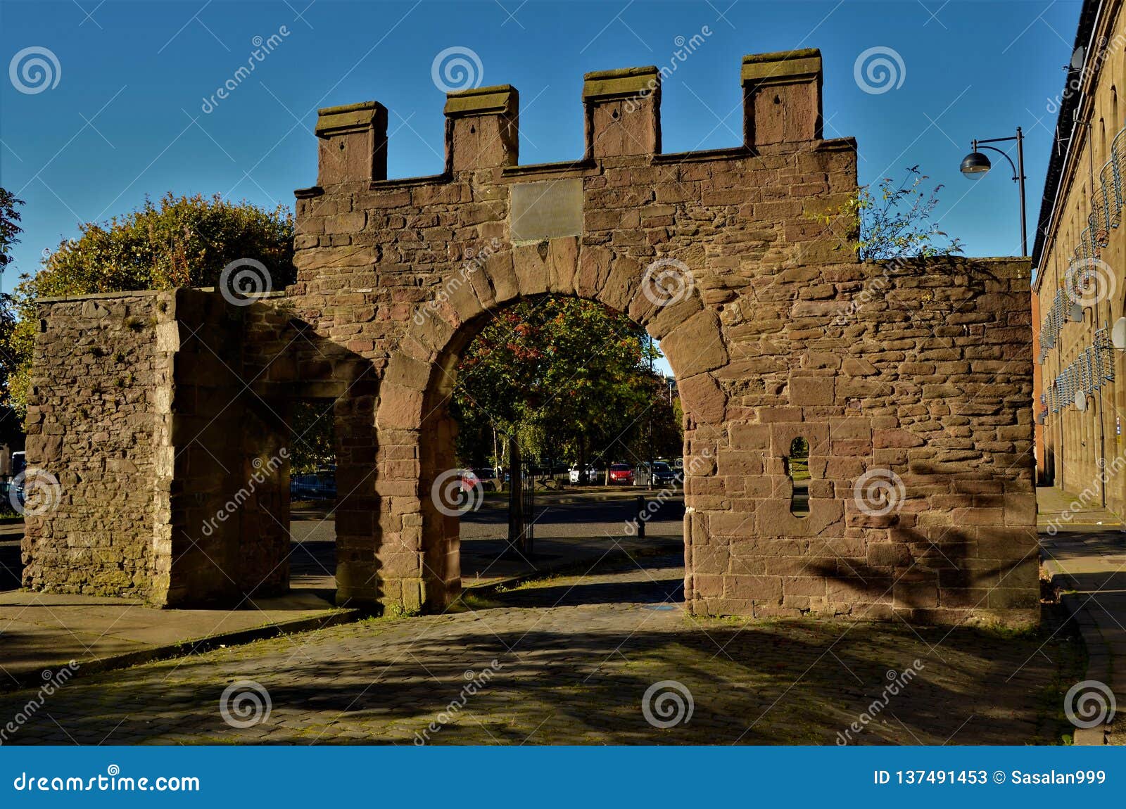 Landmarks of Scotland - Old Wall in Dundee Stock Image - Image of ...