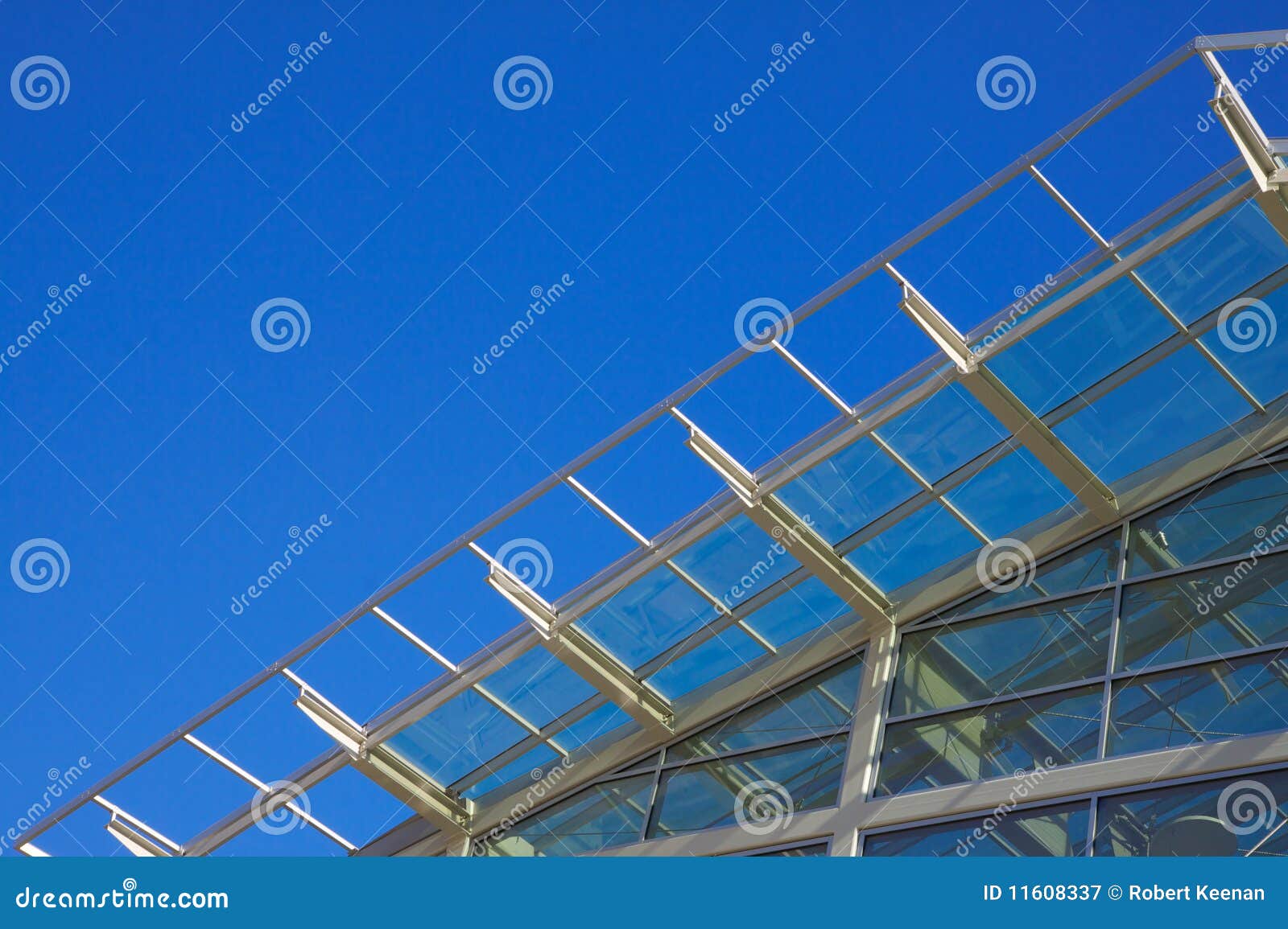 Section of Modern Glass Buliding Stock Image - Image of blue, estate ...