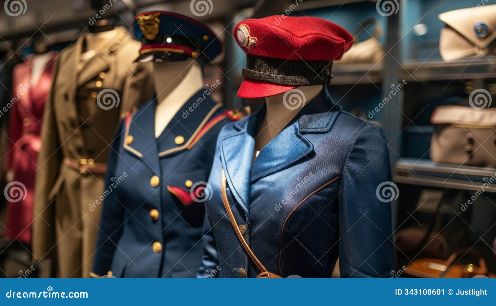 A Section of the Museum Dedicated To Flight Attendants with Vintage ...