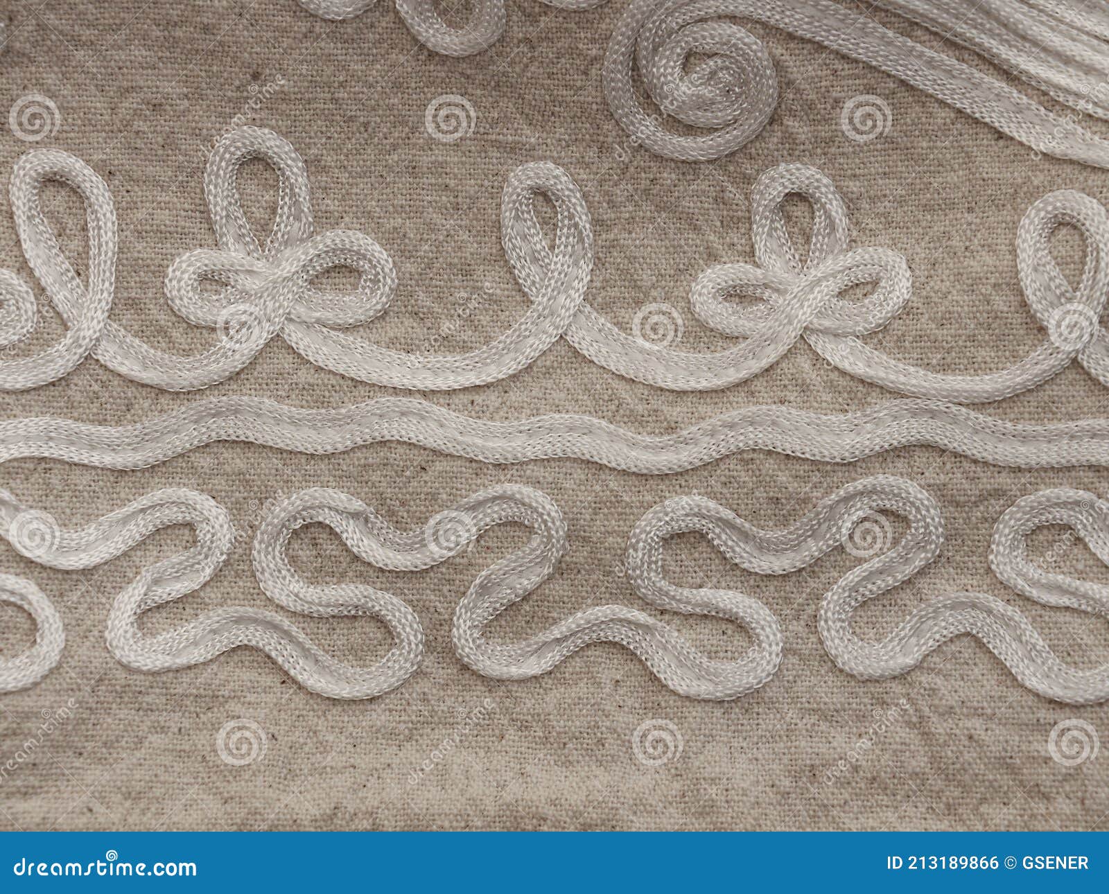 Section of Natural Turkish Buldan Woven Fabric Stock Photo - Image of ...