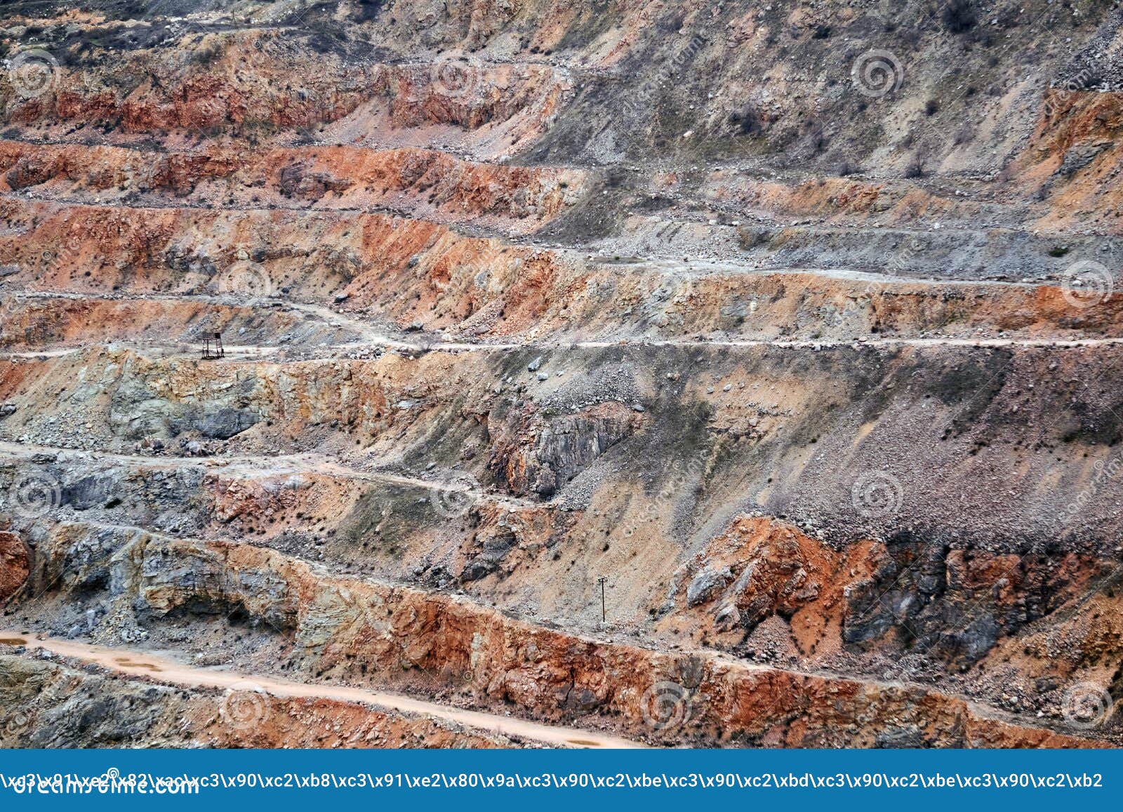 Section of an Old Limestone Quarry Stock Photo - Image of lifeless ...