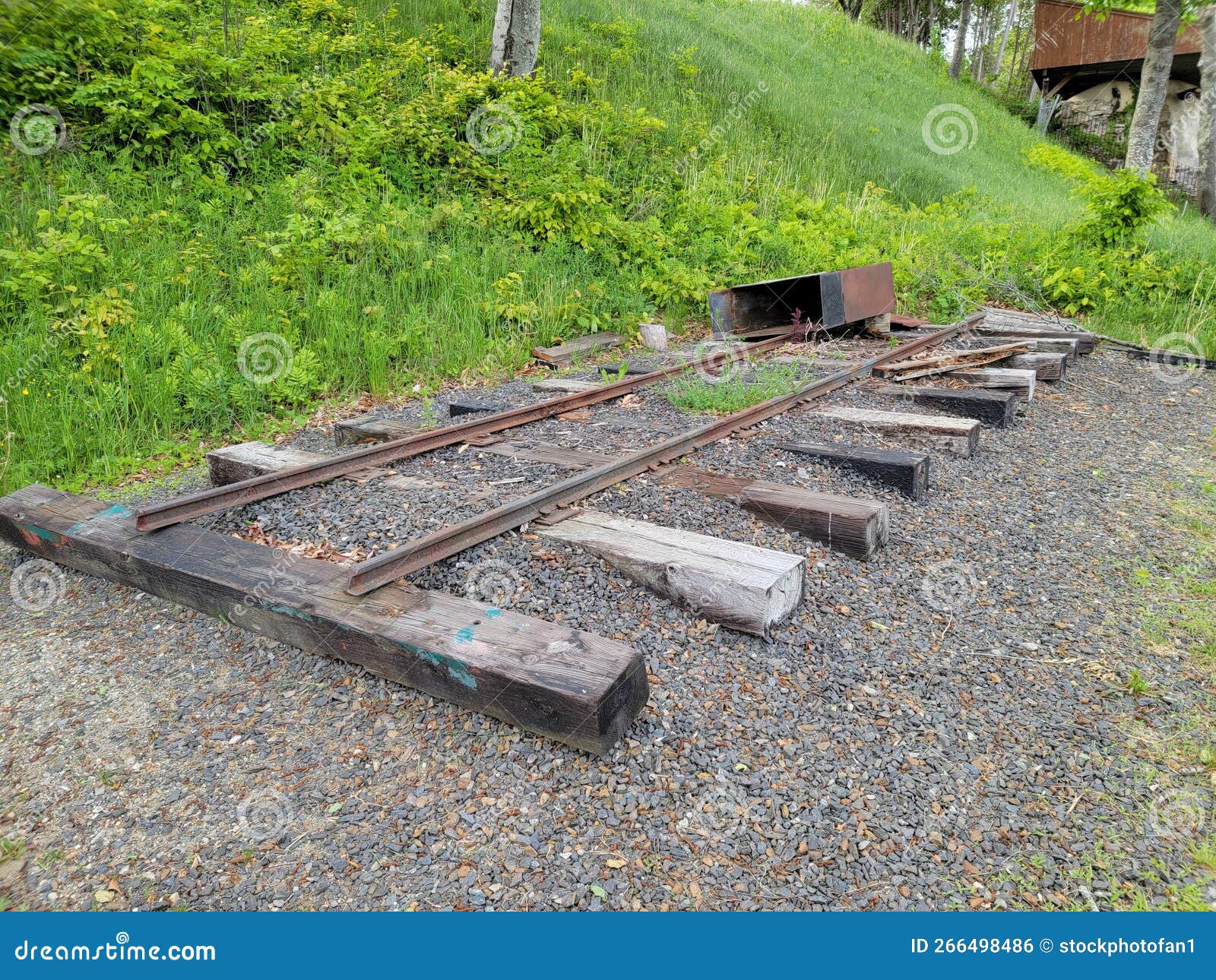 Section of Old Obsolete Train Track Rails Stock Photo - Image of track ...