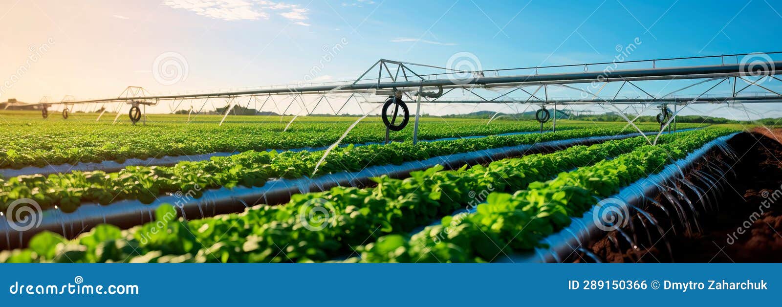 Section of the Pipeline Where Water is Distributed through a Drip ...