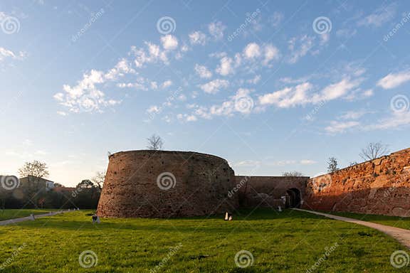 A Section of the Renaissance Walls in Ferrara, Italy Stock Image ...