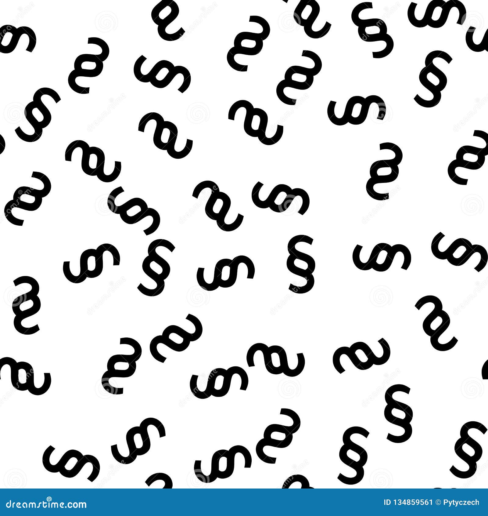 Section Signs Random Seamless Pattern. Vector Paragraph Marks ...