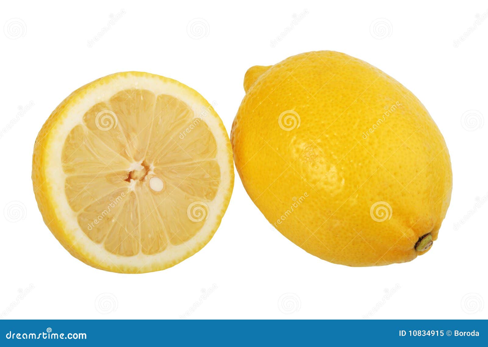 Section and single lemons. stock image. Image of shot - 10834915