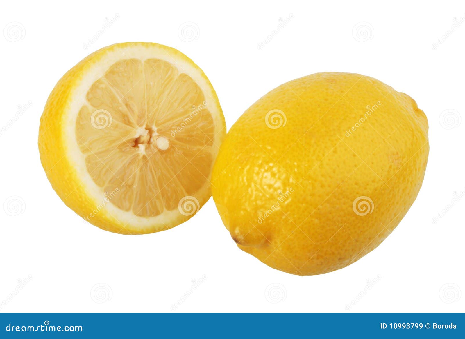 Section and single lemons. stock image. Image of object - 10993799