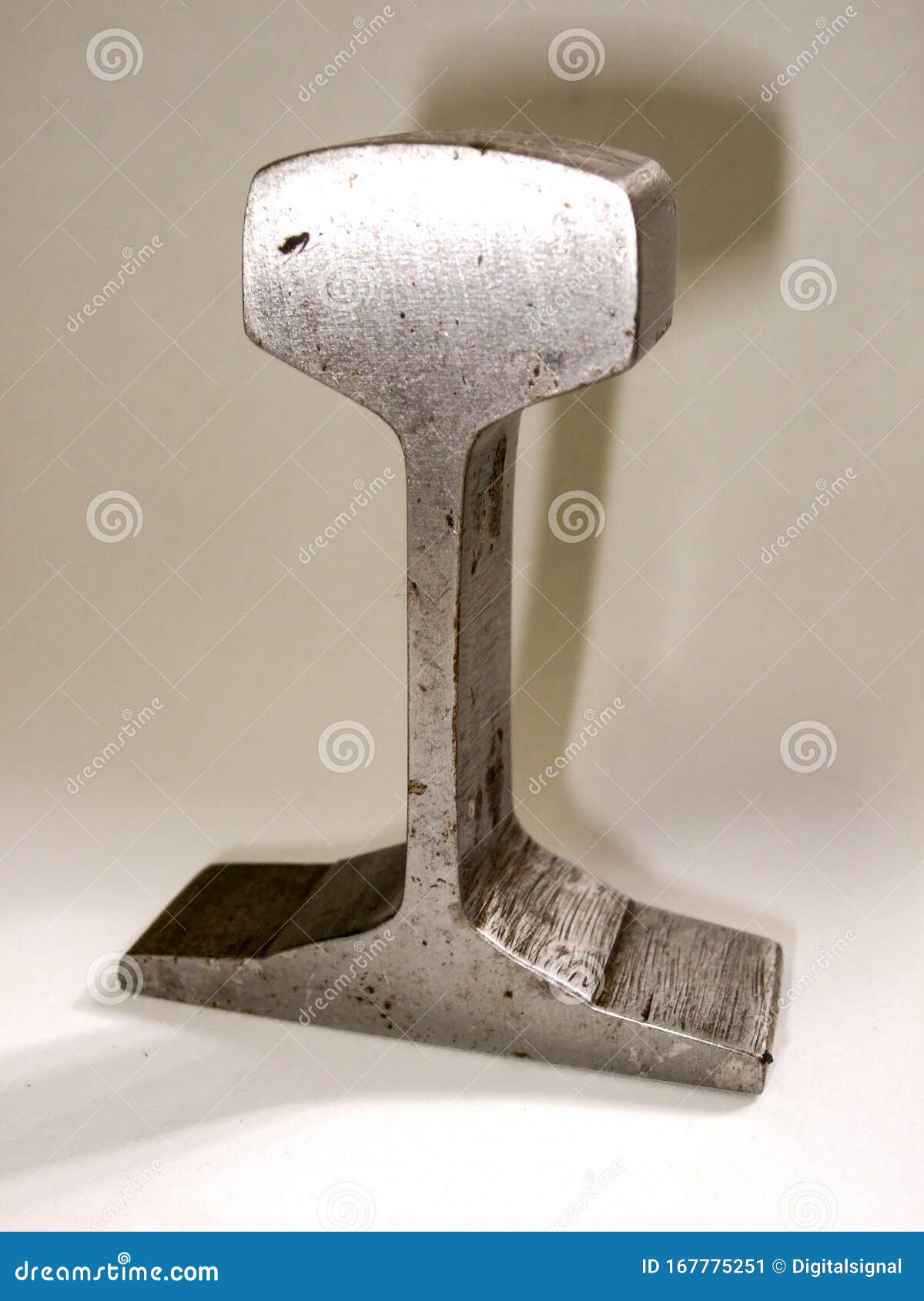 Section of a Small Size Rail Isolated on Background Stock Image - Image ...