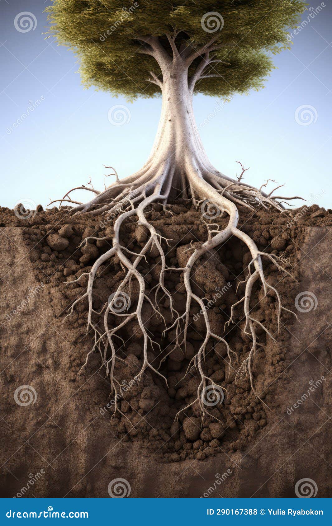 Section Soil Tree Root Banner. Generate Ai Stock Photo - Image of ...