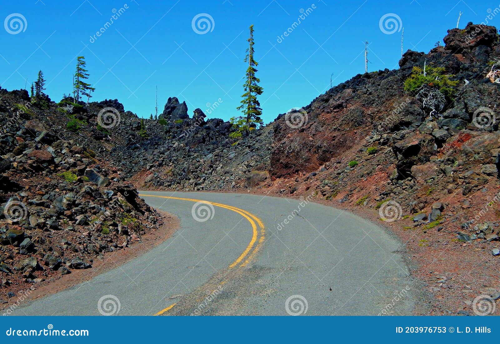 Basalt Drive stock image. Image of line, highway, sunny - 203976753
