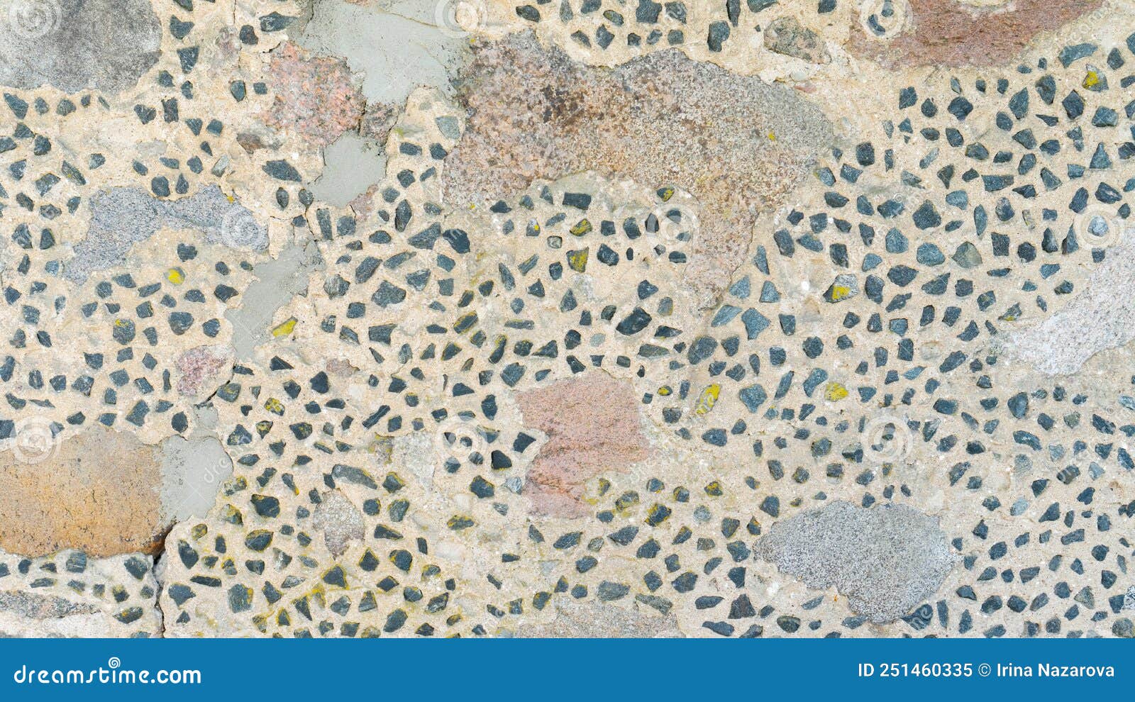 Section of the Stone Wall of the Fortification. the Texture of the ...