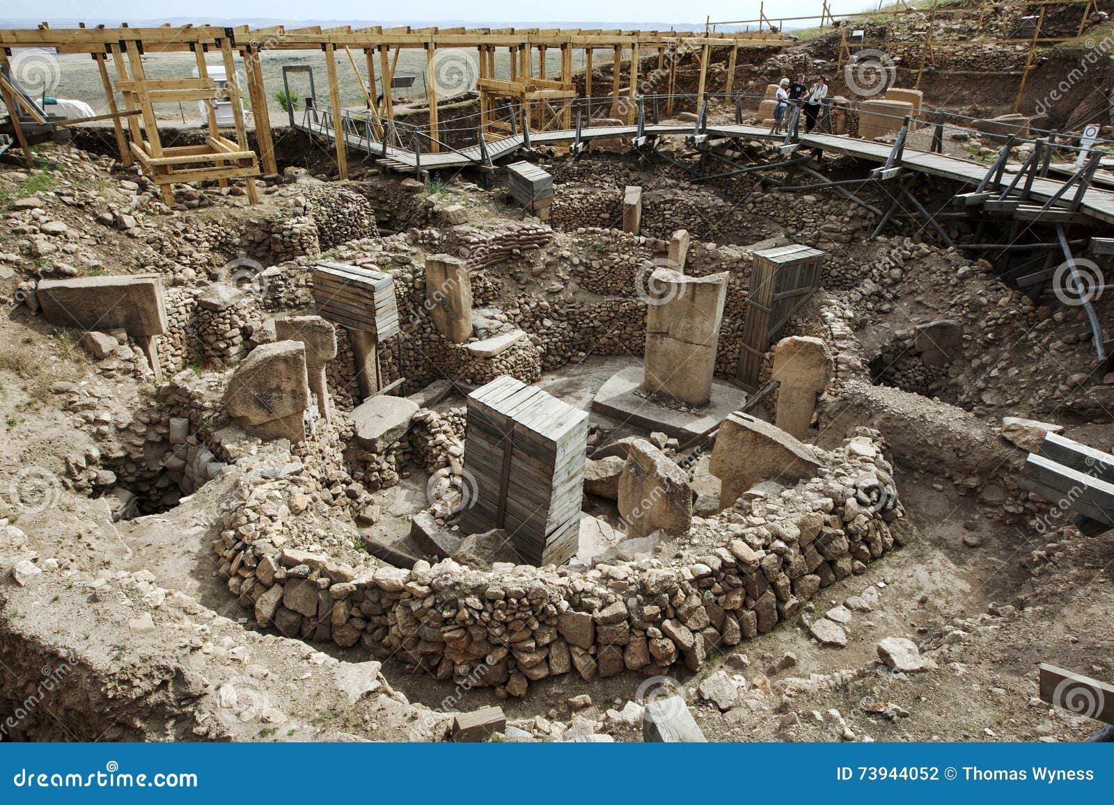 A Section of the Temple Complex at Gobekli Tepe Located 10km from Urfa ...