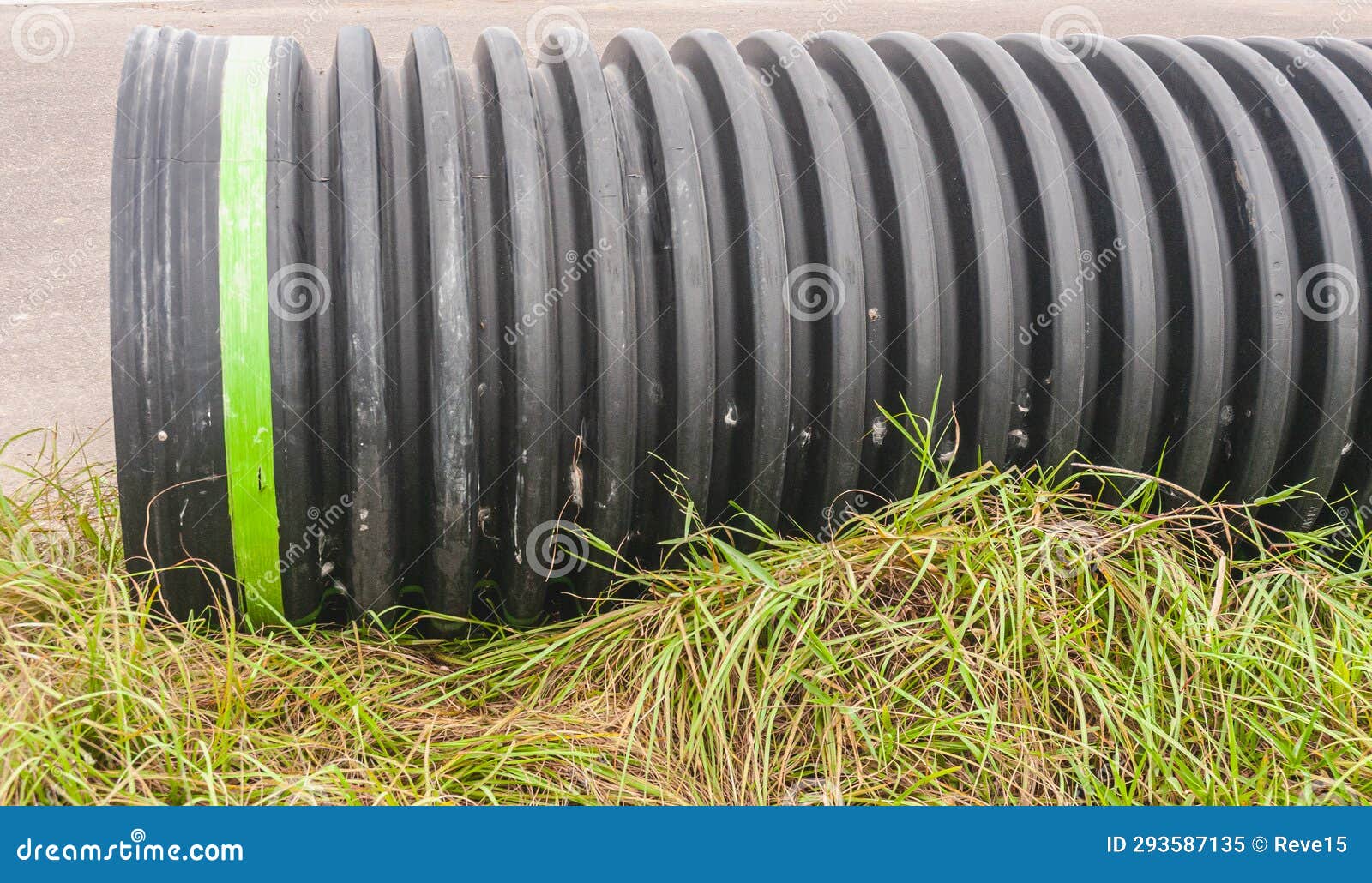 Section of, Three Foot Diameter Circumference, Rippled, Rubber Pipe ...