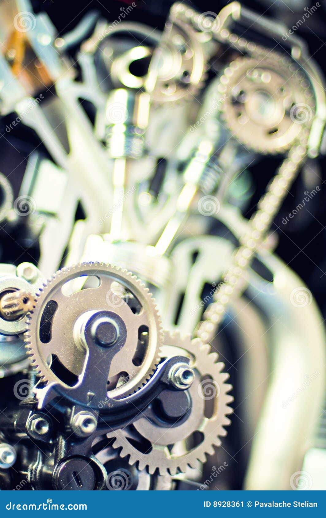 Section View of a Motorcycle Engine Stock Image - Image of mechanical ...
