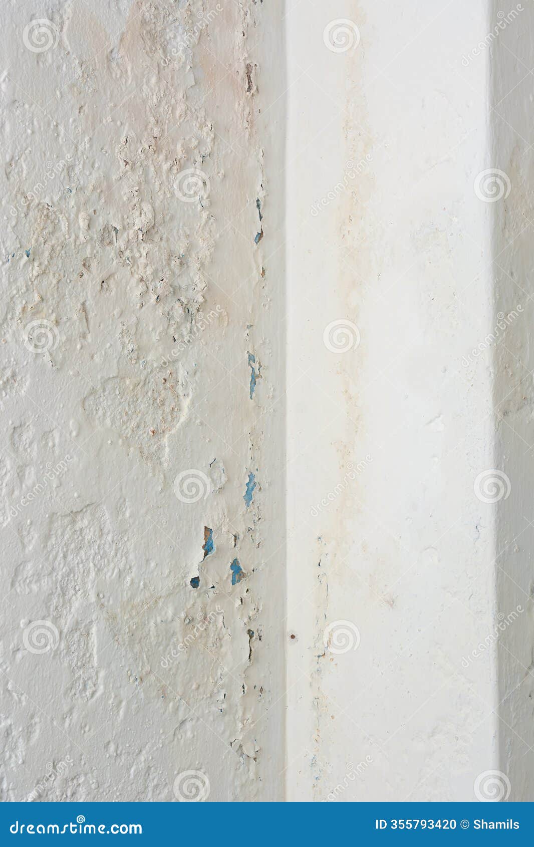 Section of Wall Surface Damage Caused by Moisture Stock Photo - Image ...