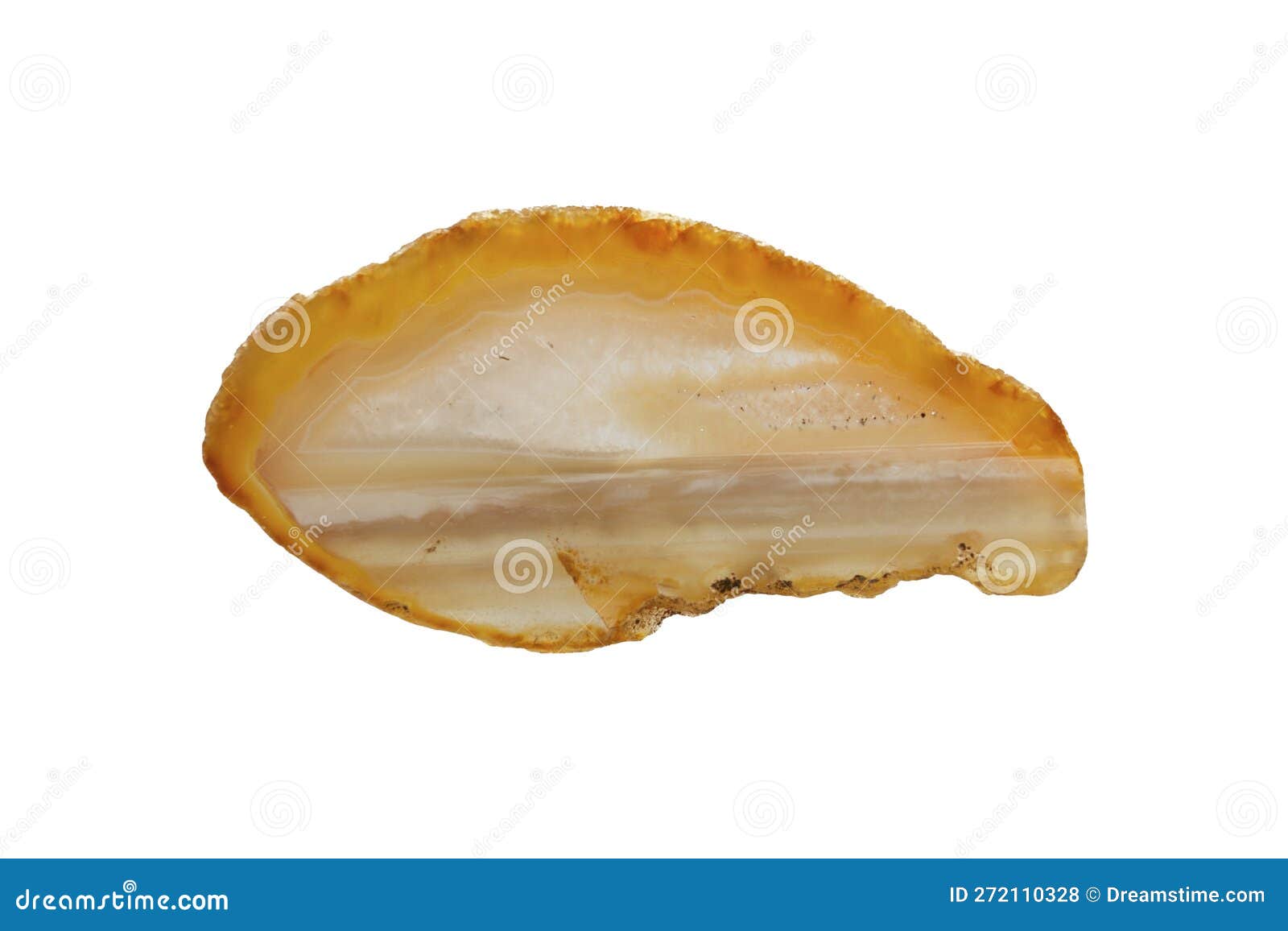 Section of a White and Orange Geode Stock Photo - Image of mineral ...