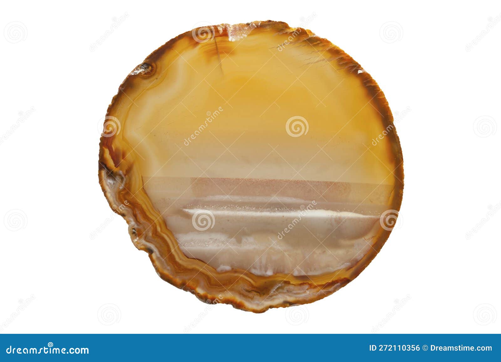 Section of a White and Orange Geode Stock Photo - Image of history ...