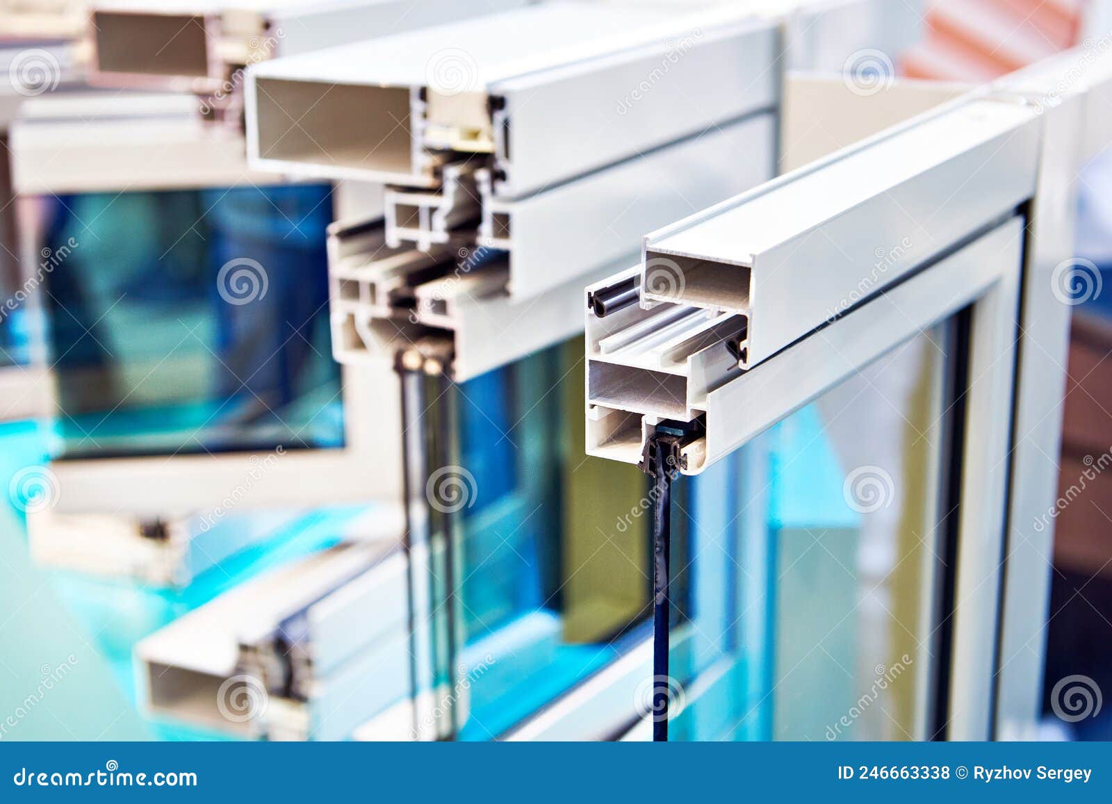 Sectional Frame of Plastic Insulating Glass Unit Stock Photo - Image of ...