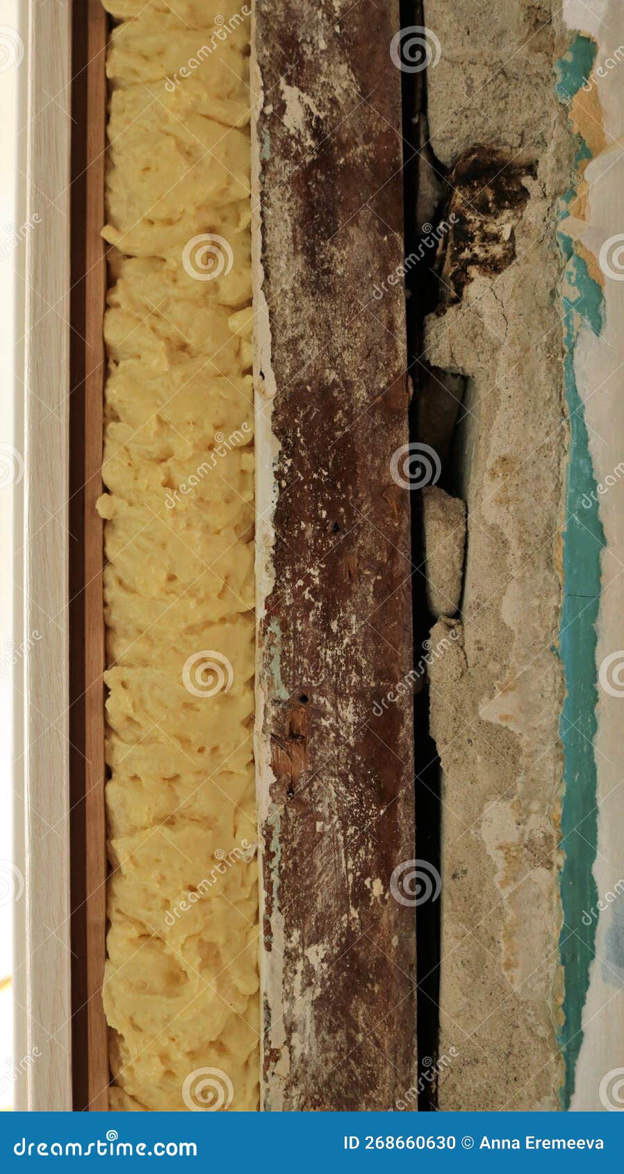 Sectional Layers of a Building Wall Structure Stock Photo - Image of ...