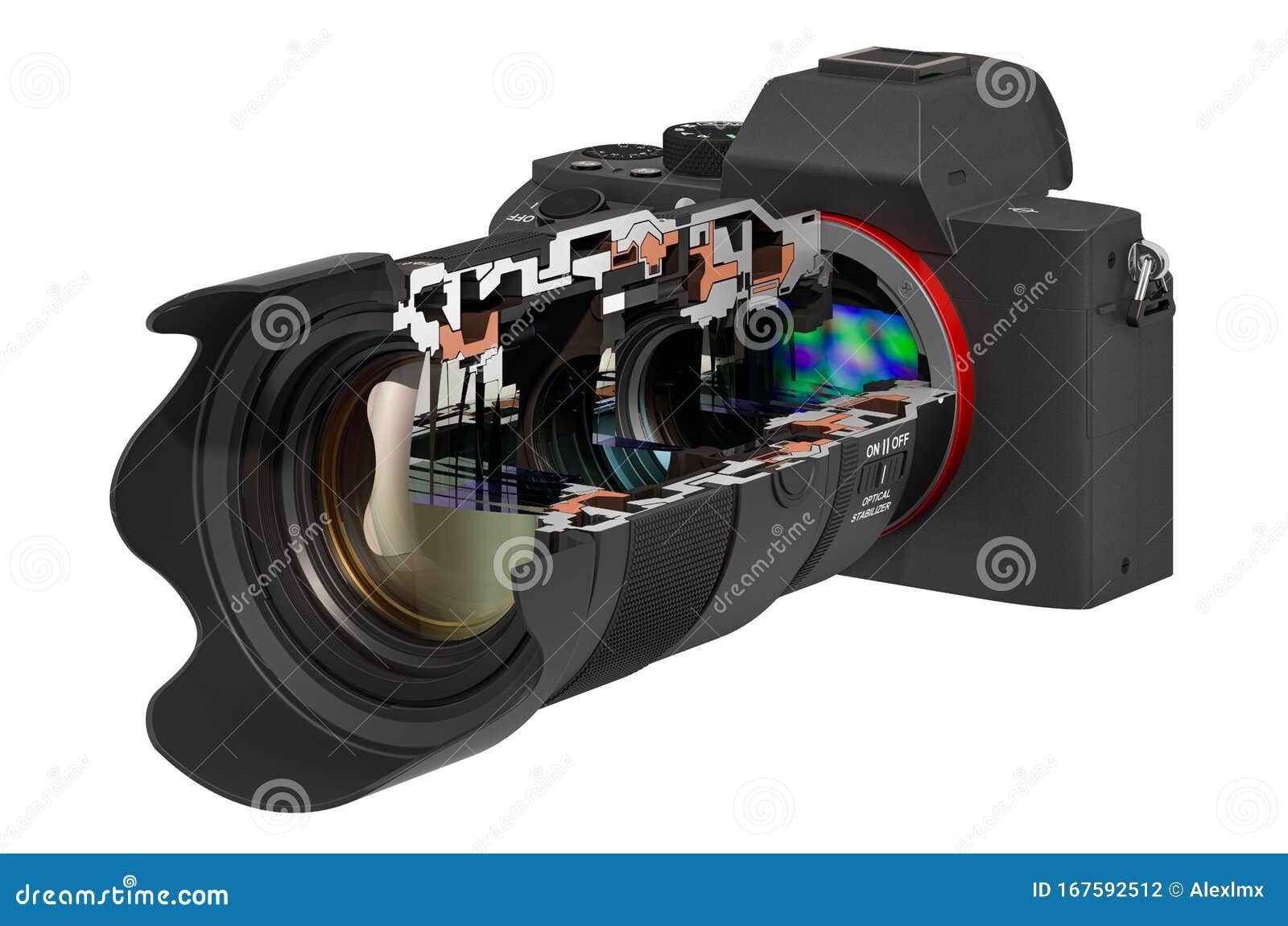 Mirrorless Digital Camera. One Line Drawing Vector Illustration ...