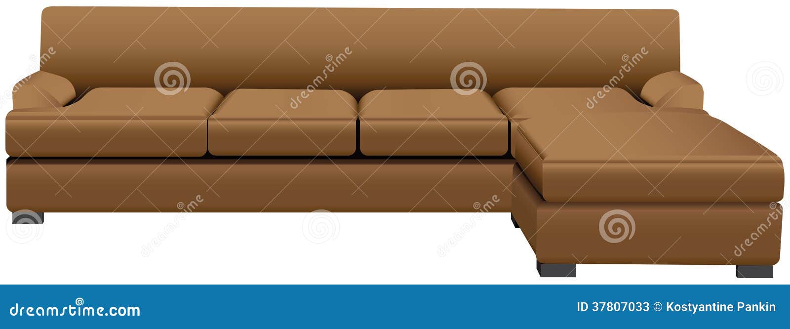 Sectional Sofa Cartoon Vector | CartoonDealer.com #37807033