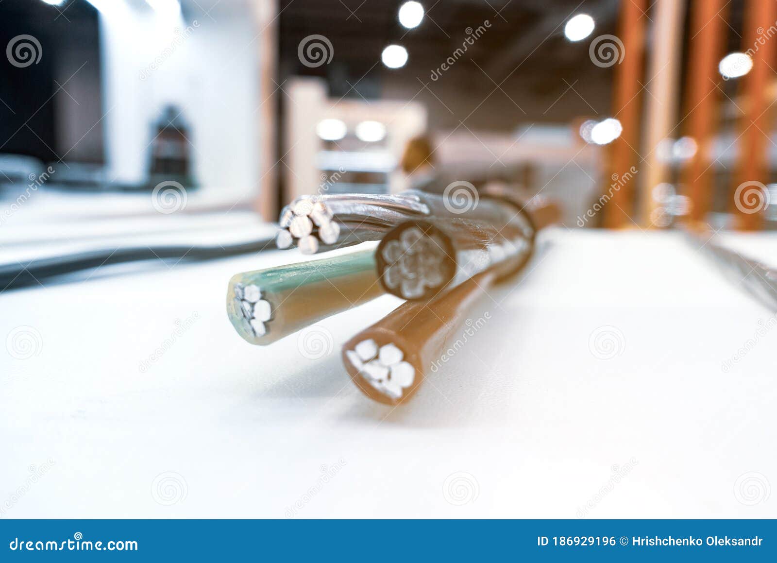 Sectional Stranded High-voltage Electric Cable Stock Photo - Image of ...