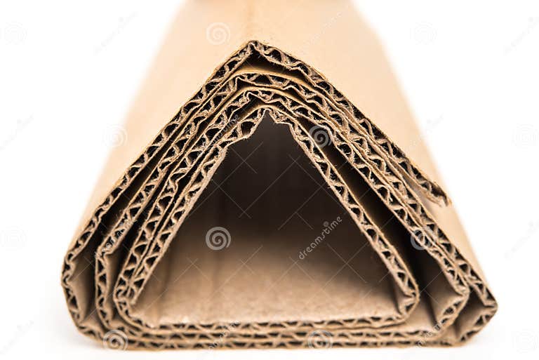 Sections of Corrugated Cardboard Stock Image - Image of beige, layer ...