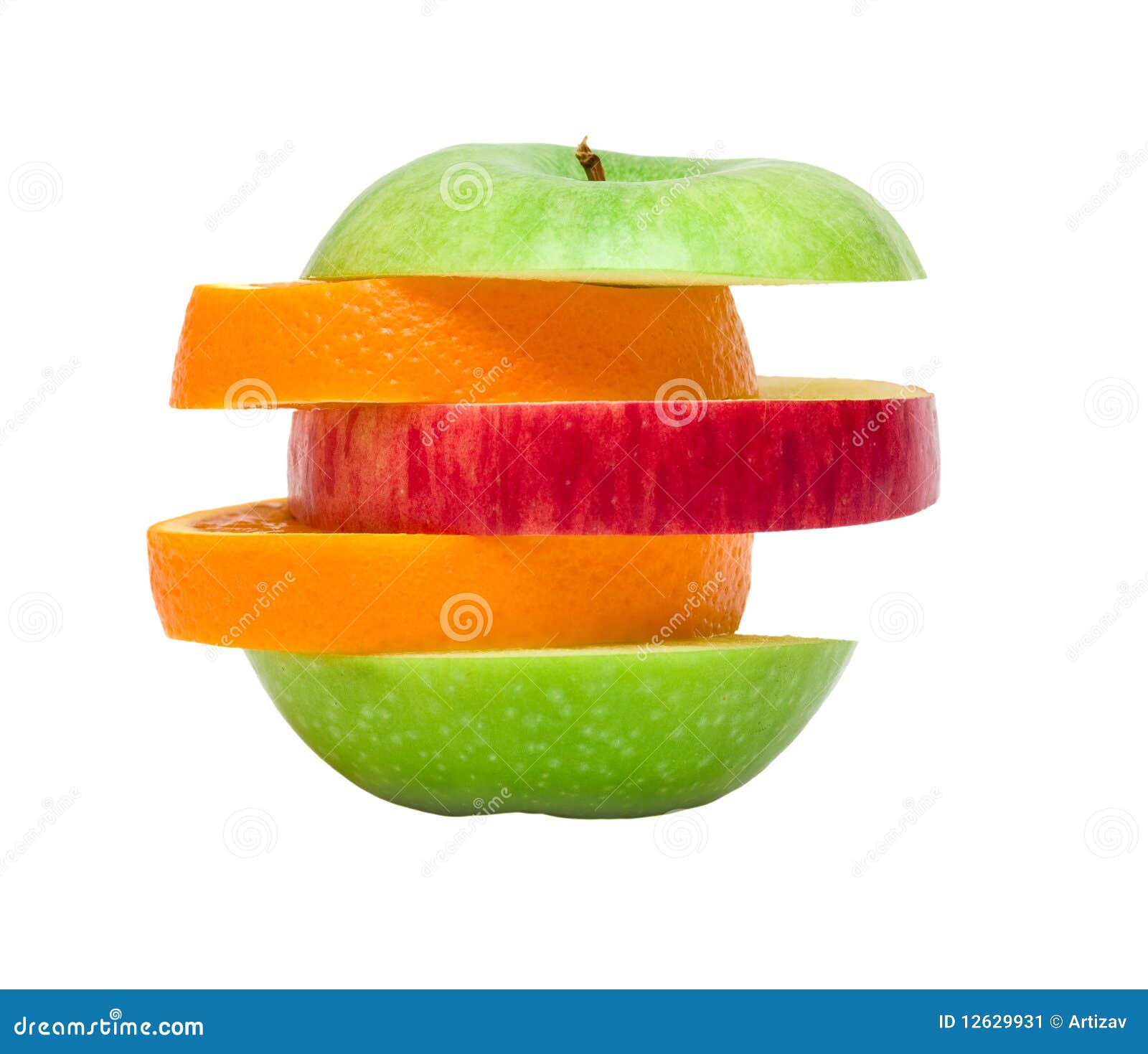 Sections of fruits stock image. Image of green, spring - 12629931