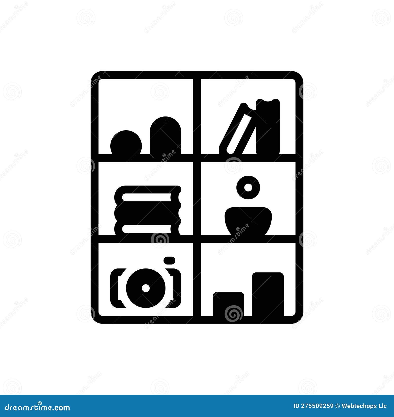 Black Solid Icon for Sections, Rack and Decor Stock Vector ...