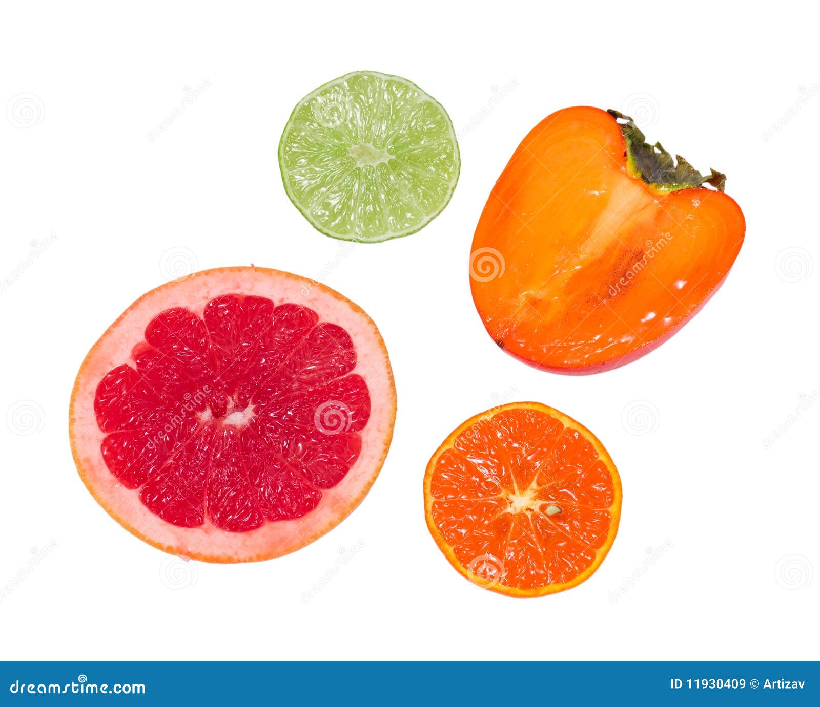 Sections of some fruits stock image. Image of freshness - 11930409