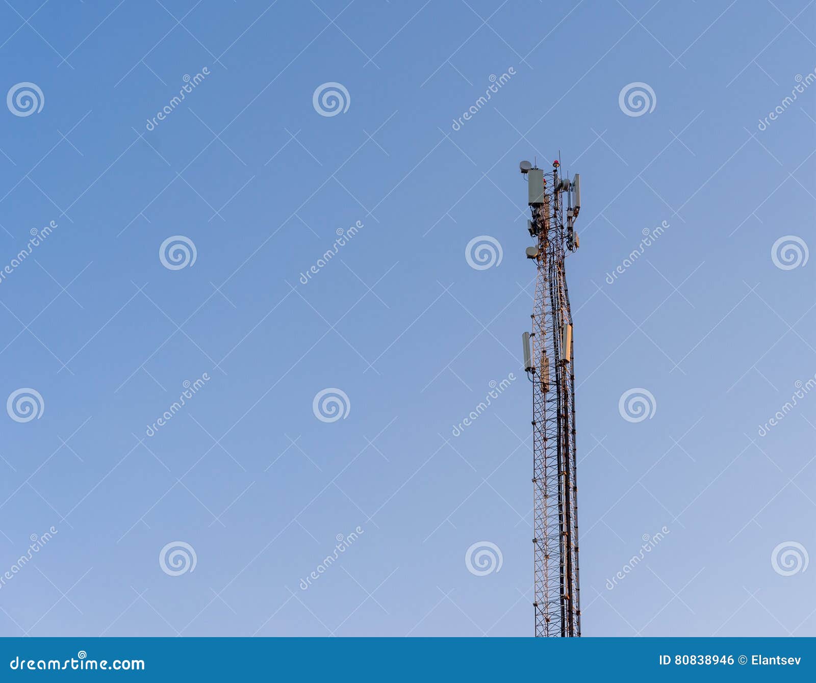 Sector Antenna Mobile Communications and Antenna Relay Link. Stock ...