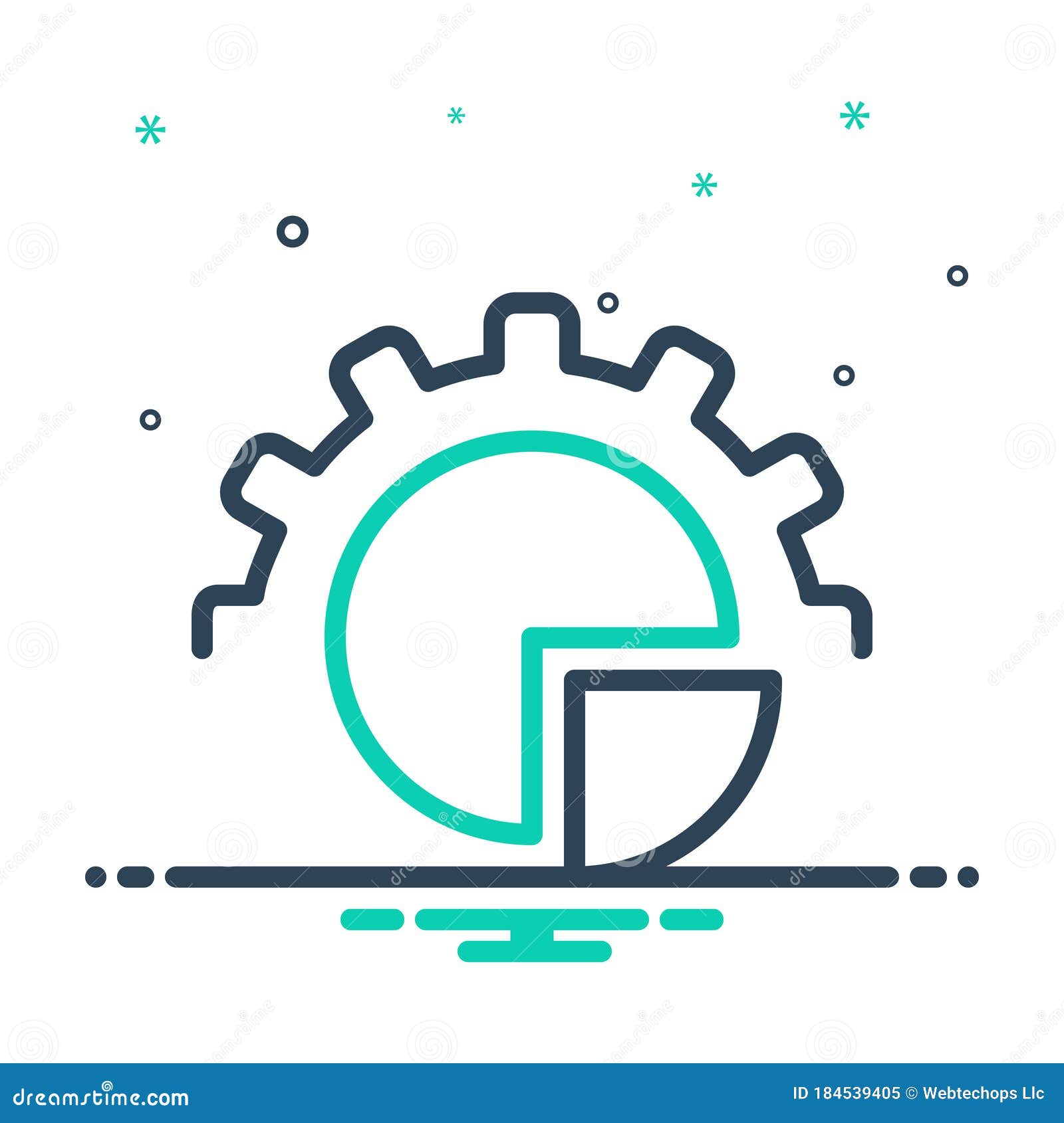 Mix Icon for Sector, Area and Piece Stock Vector - Illustration of ...