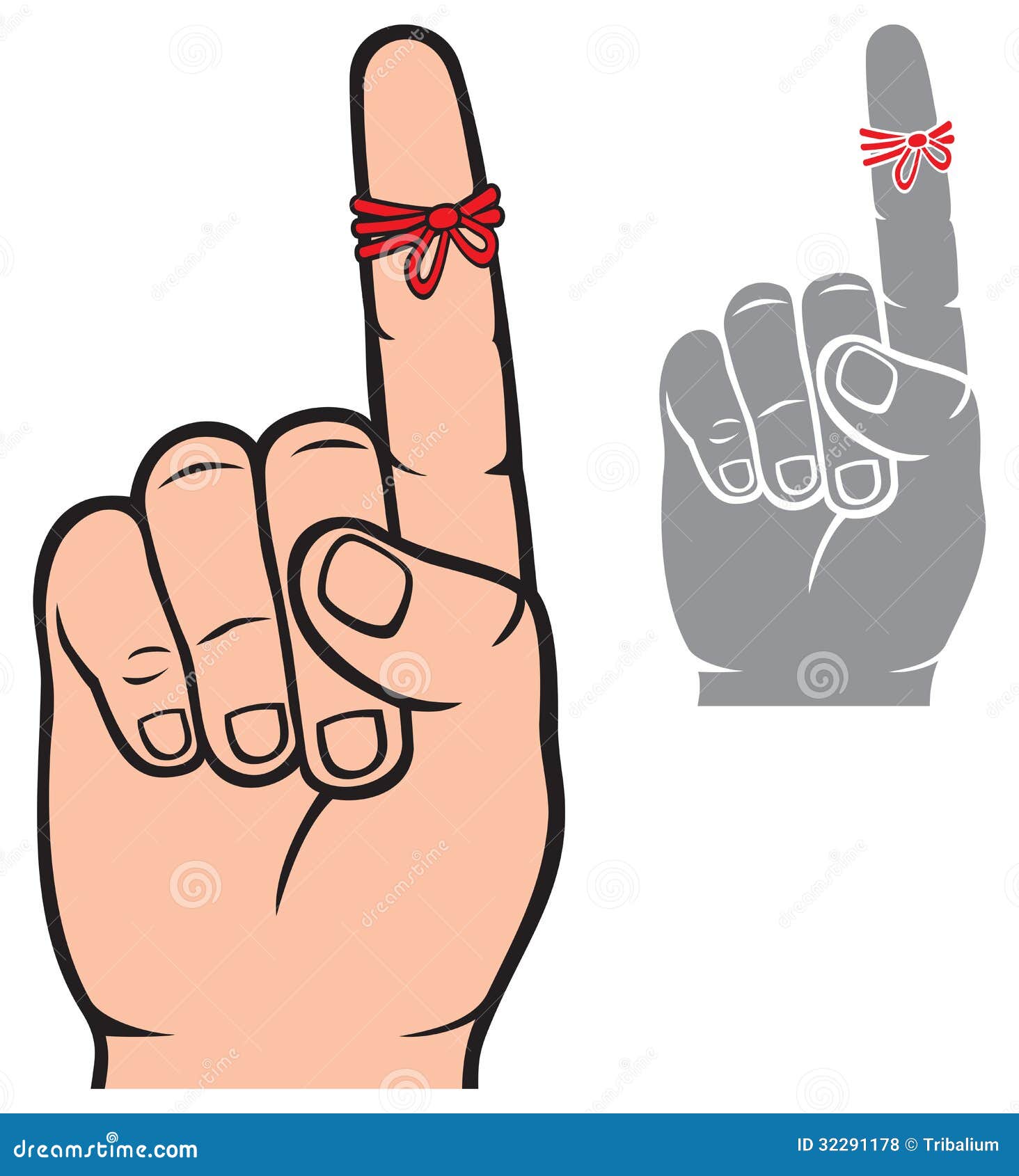 Secuencia Alrededor Del Recordatorio Del Finger Ilustración del Vector ...