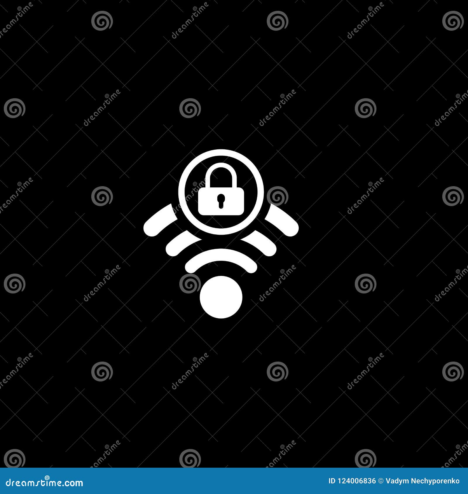 Secure Access Icon. Flat Design Stock Illustration - Illustration of ...