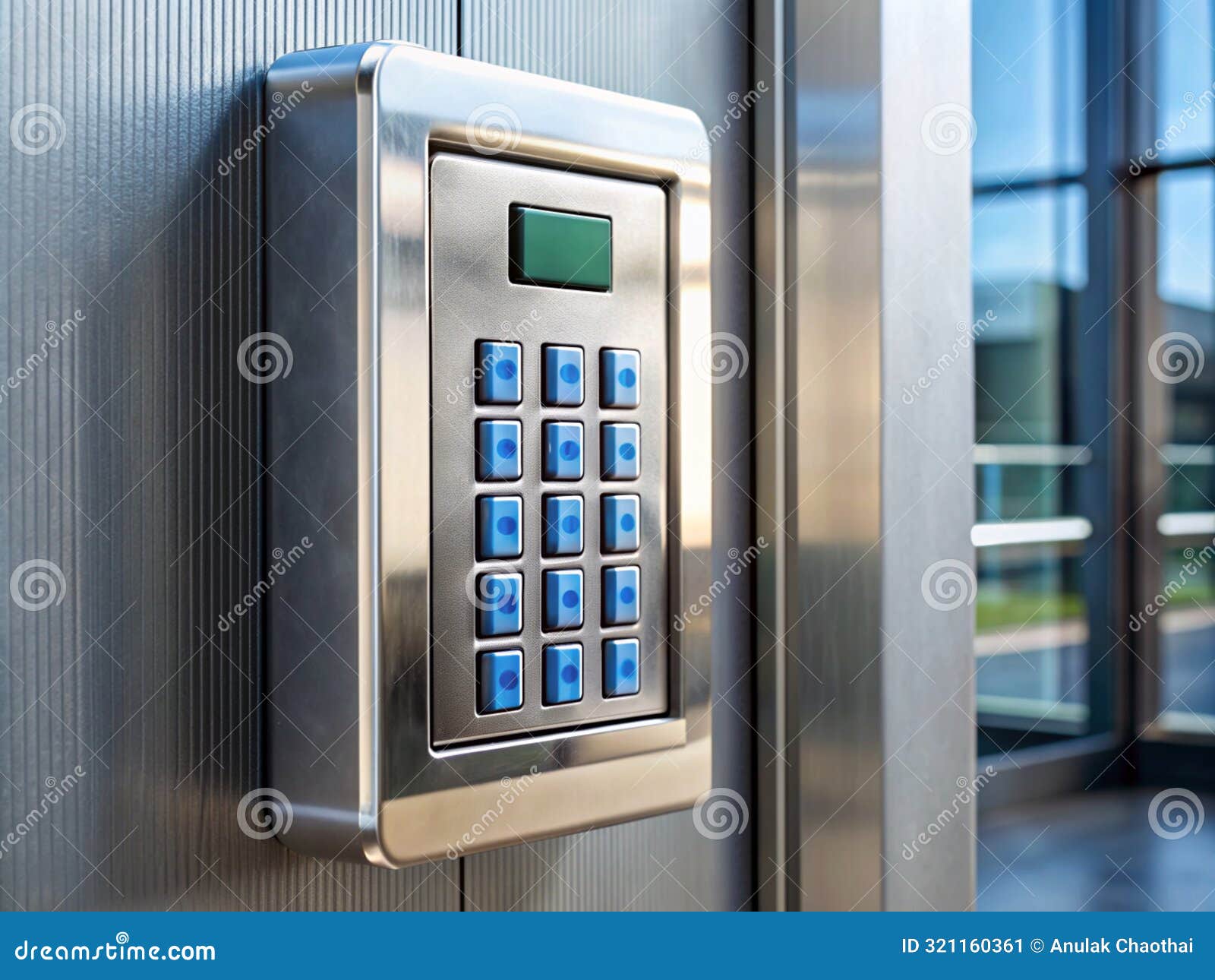Security At Facility. Concept Of Access Control. Black Silhouette Of ...